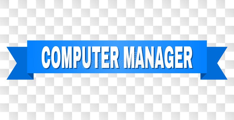 Blue Stripe with COMPUTER MANAGER Title Stock Vector - Illustration of ...