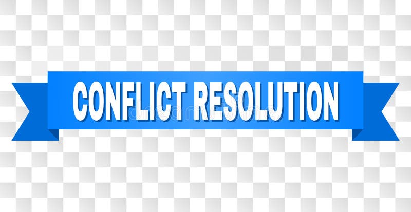 Blue Stripe with CONFLICT RESOLUTION Text Stock Vector - Illustration ...