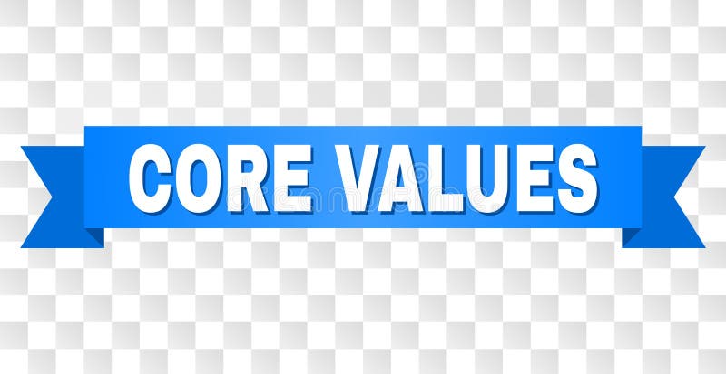 Blue Stripe with CORE VALUES Title Stock Vector - Illustration of ...