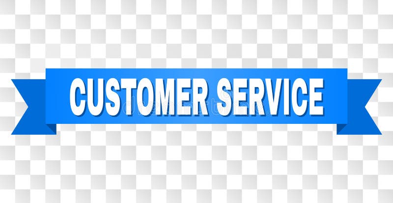 Blue Stripe with CUSTOMER SERVICE Caption Stock Vector - Illustration ...