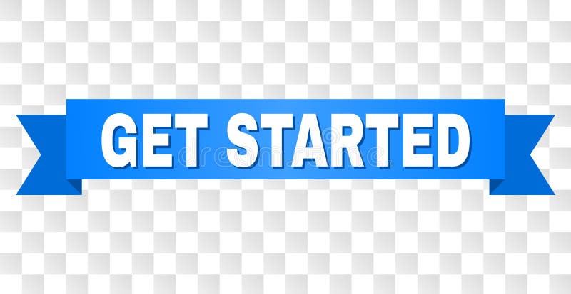 Blue Stripe with GET STARTED Caption Stock Vector - Illustration of ...