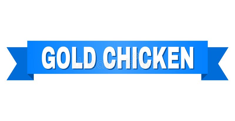 Blue Stripe with GOLD CHICKEN Title Stock Illustration - Illustration ...