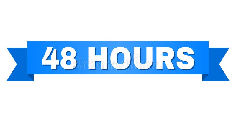 Blue Stripe with 48 HOURS Caption Stock Illustration - Illustration of ...