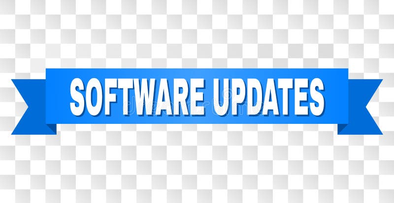Blue Stripe with SOFTWARE UPDATES Title Stock Vector - Illustration of ...