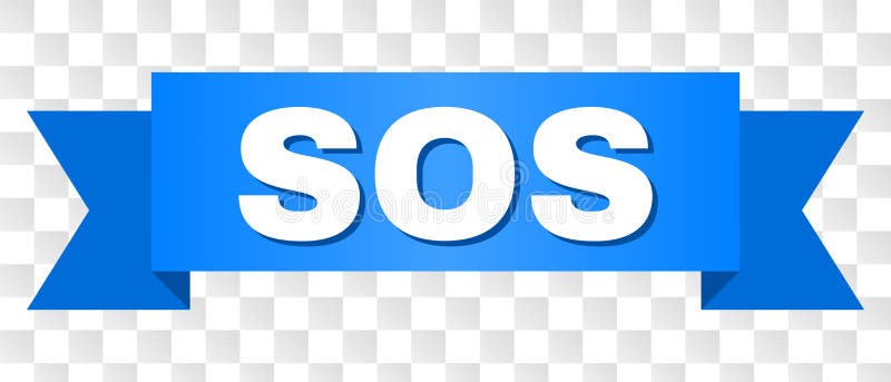 Blue Stripe with SOS Caption Stock Vector - Illustration of emblem ...