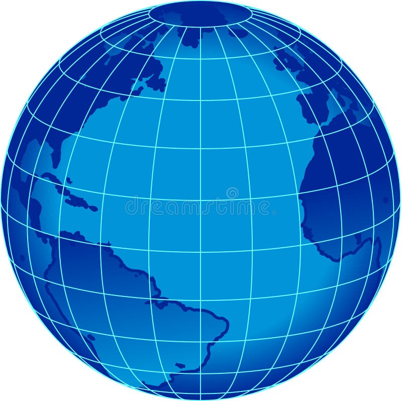 Blue stripe word globe stock vector. Illustration of maps - 2581149