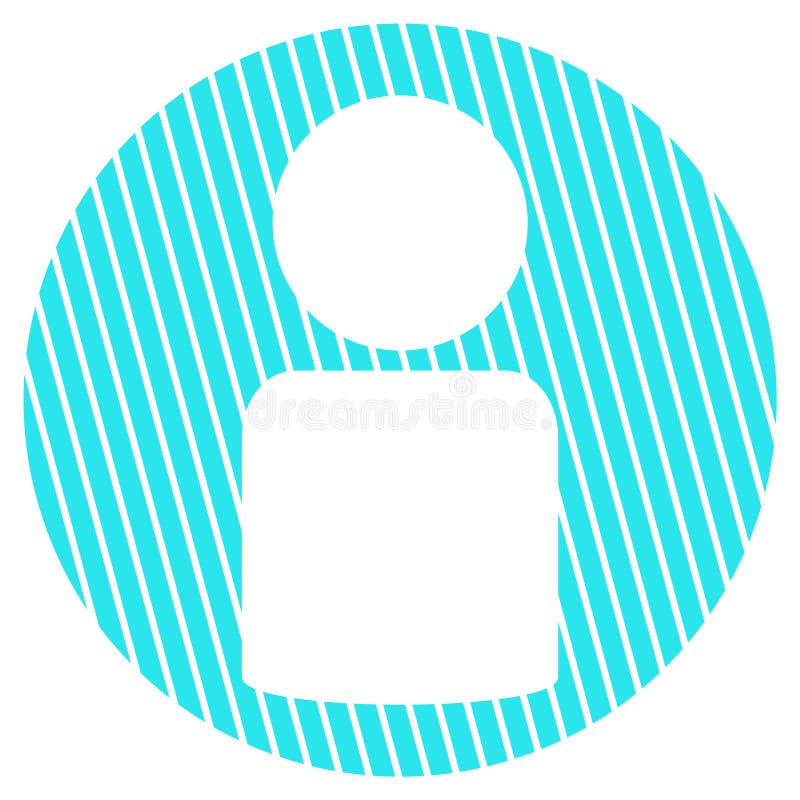 Blue striped Contact Icon stock illustration. Illustration of head ...