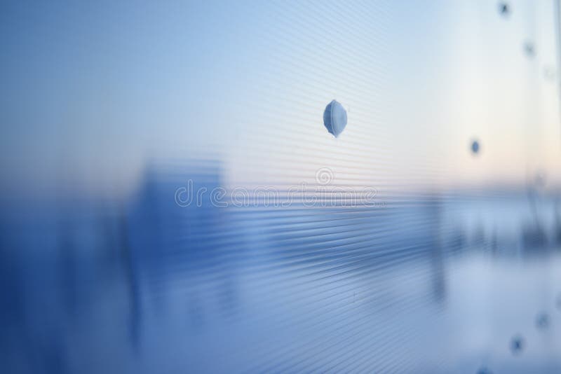 Blue Striped Plastic with Sky Reflection Stock Image - Image of waste ...