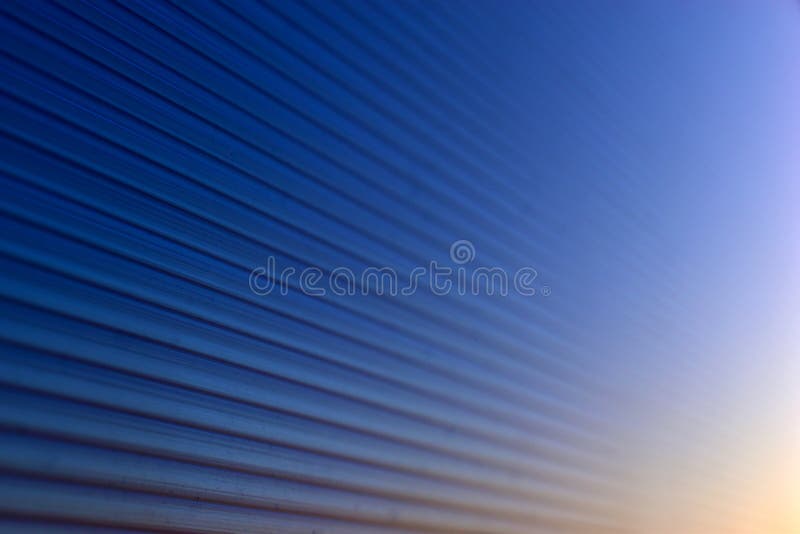 Blue Striped Polycarbonate Surface with Reflection Stock Photo - Image ...