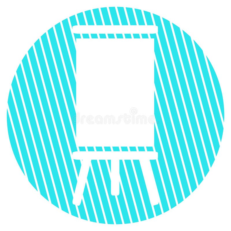 Blue striped Seminar Icon stock illustration. Illustration of teach ...