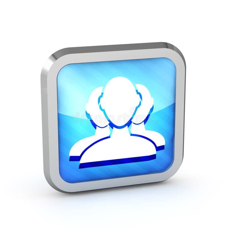 Blue Striped User Group Web Icon Stock Illustration - Illustration of ...