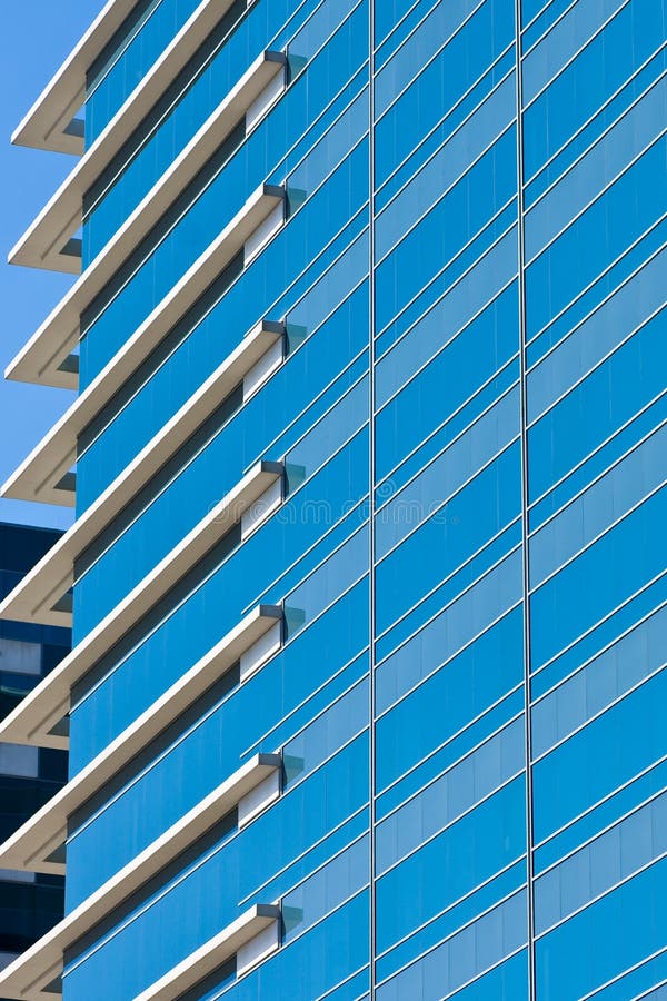 Blue Striped Windows with White Corners Stock Image - Image of detail ...