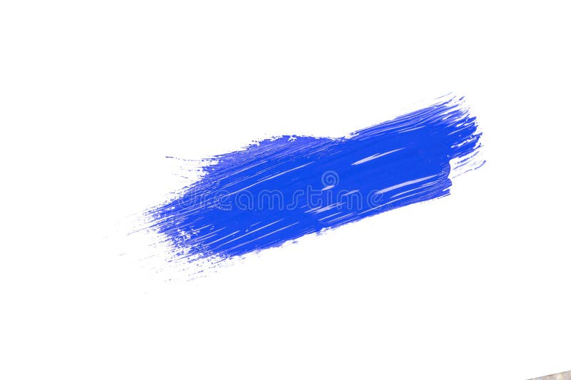 Blue Stroke of the Paint Brush Stock Image - Image of color, artist ...
