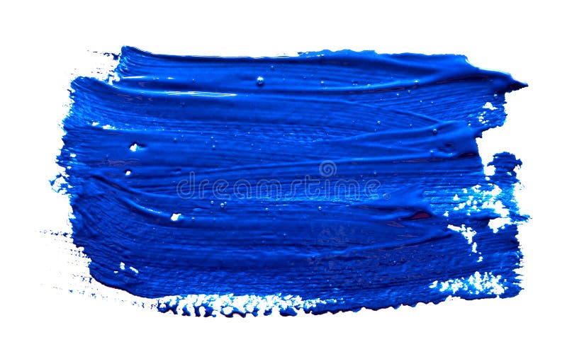 Blue Strokes of the Paint Brush Isolated Stock Image - Image of color ...
