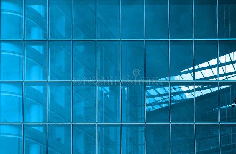 Blue structural glazing stock image. Image of facade, modernity - 3483161