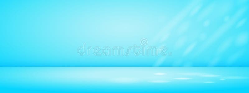 Blue Studio Room with Sun Rays. Limbo Light Background. Abstract 3d Bg ...