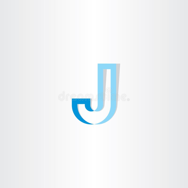 Blue Stylized Letter J Vector Logo Stock Vector - Illustration of ...