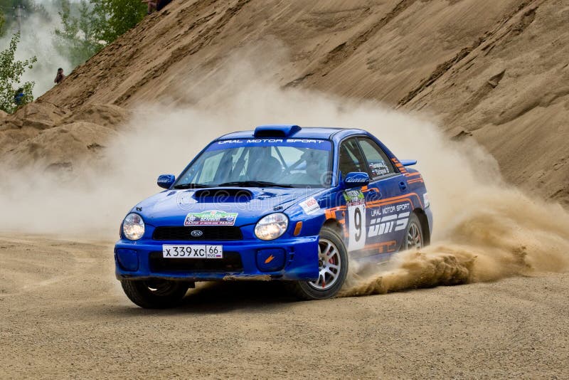 Blue Rally Car Subaru Impreza Editorial Photography - Image of outdoors ...
