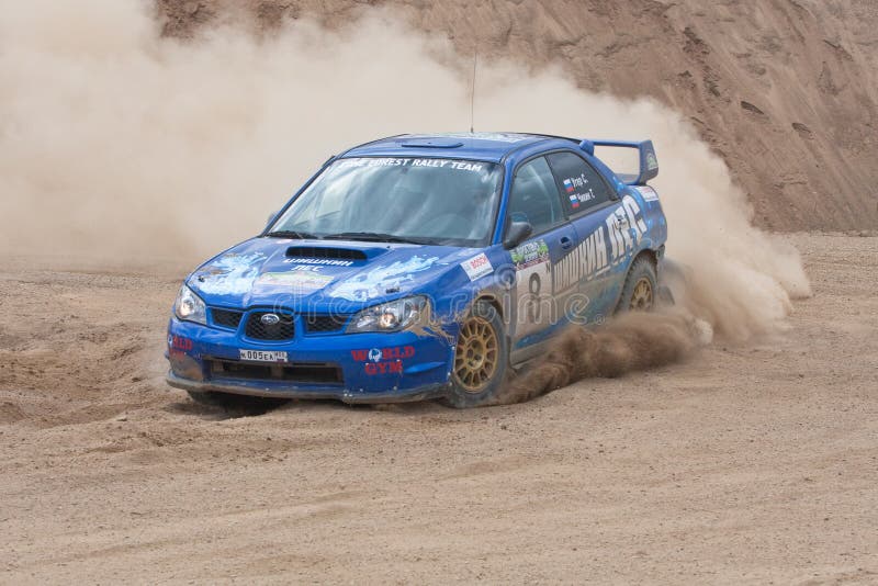 Blue Rally Car Subaru Impreza Editorial Photography - Image of outdoors ...