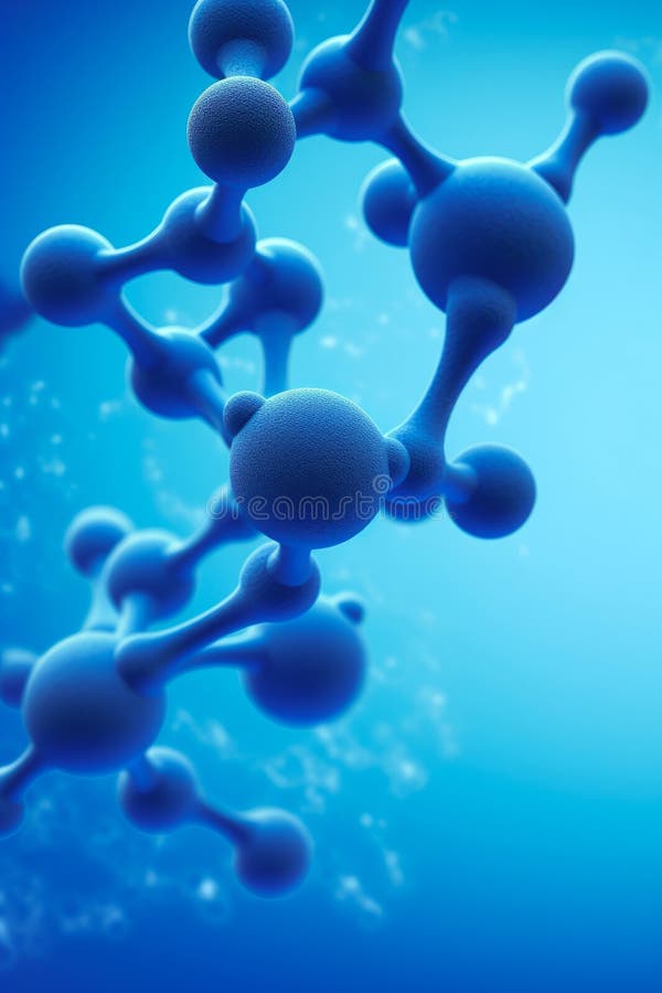 Blue Substance with Lot of Bubbles in it S Center. Generative AI Stock ...