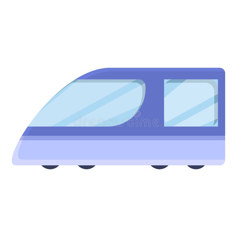 Blue Subway Train Icon, Cartoon Style Stock Vector - Illustration of ...