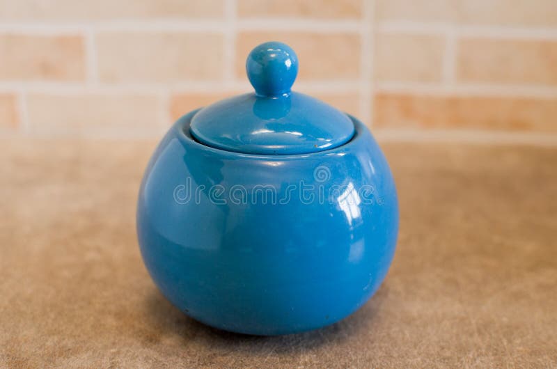Tea in a Blue Cup with Sugar Stock Image - Image of blue, cozy: 143170559