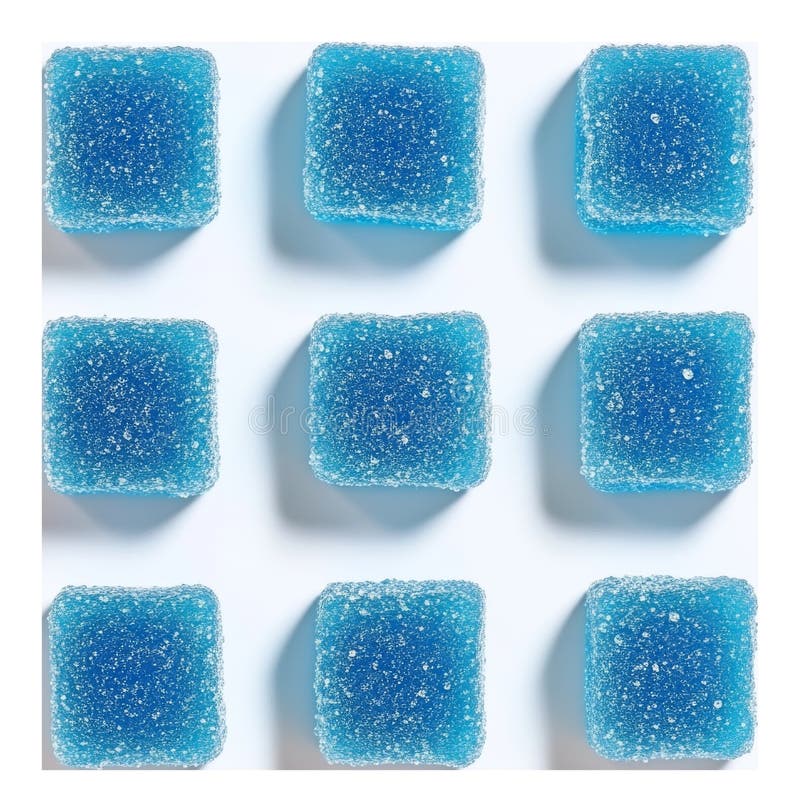 Blue Sugar Coated Gummy Squares Stock Illustrations – 5 Blue Sugar ...