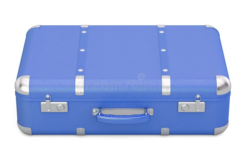 Blue suitcase stock illustration. Illustration of lock - 57458451