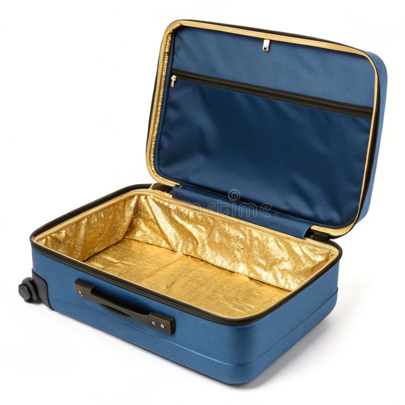 A Blue Suitcase Sitting on Top of a Tiled Floor. Generative AI Image ...