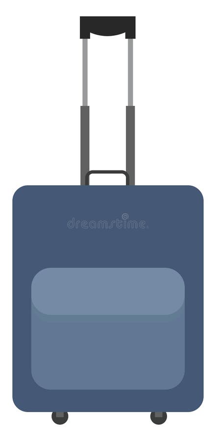 A Blue Suitcase with Wheels Vector or Color Illustration Stock Vector ...
