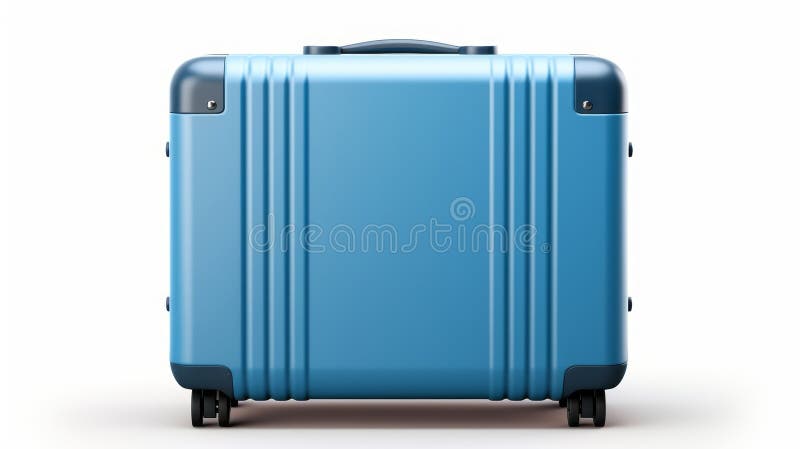 Blue Suitcase Isolated on White Stock Illustration - Illustration of ...