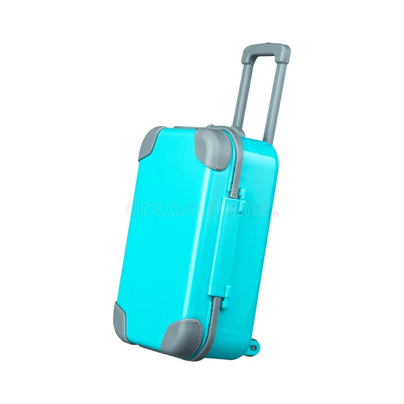 Blue Suitcase. Side View. Isolated on a White Background. Trips Stock ...