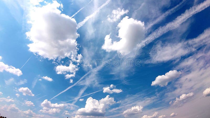 Blue Summer Sky with White Clouds Above Us Stock Image - Image of blue ...