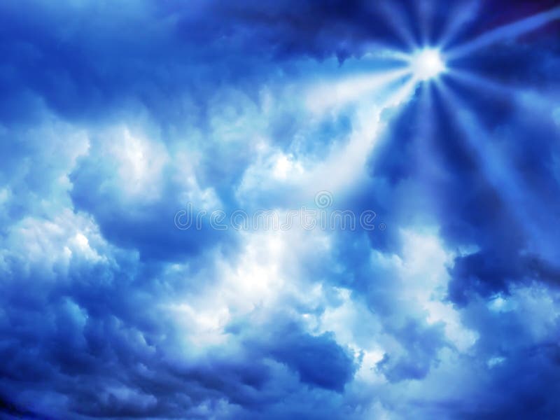 Blue sun stock image. Image of blue, powerful, background - 9703095