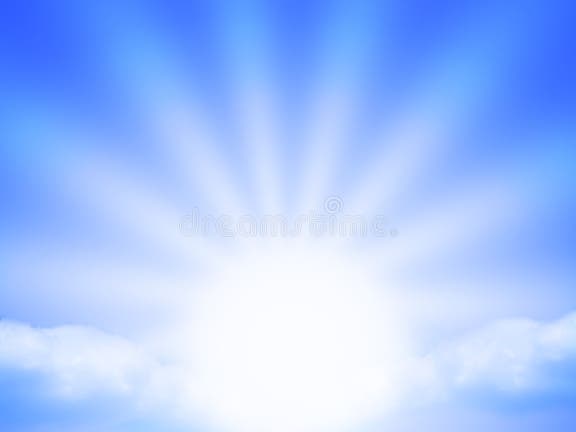 Blue sunbeam stock illustration. Illustration of fluffy - 4739234