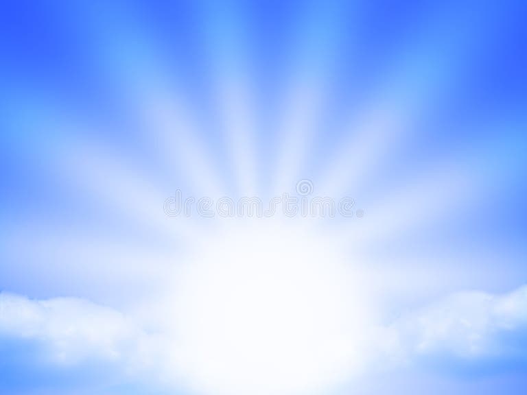 Blue sunbeam stock illustration. Illustration of fluffy - 4739234