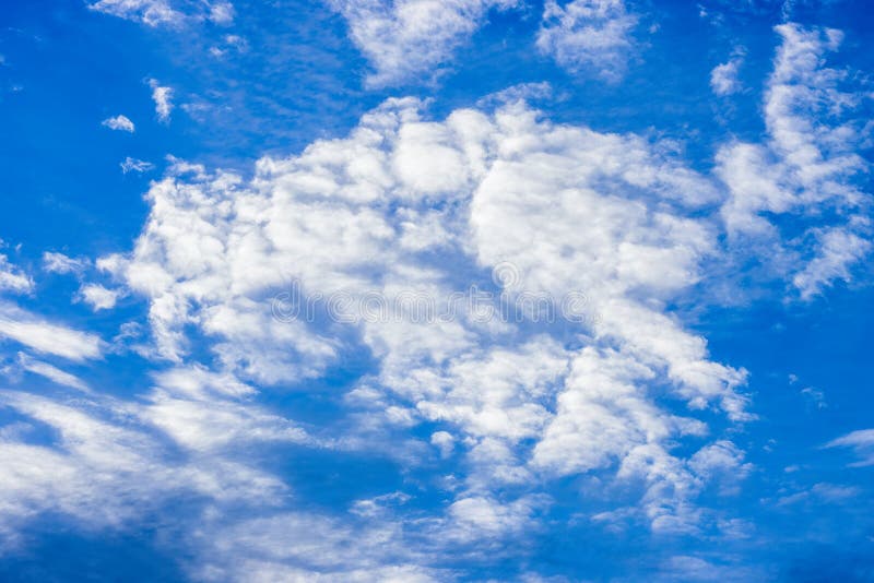 Blue Sunny Sky with Moving White Cloud Stock Photo - Image of cloud ...