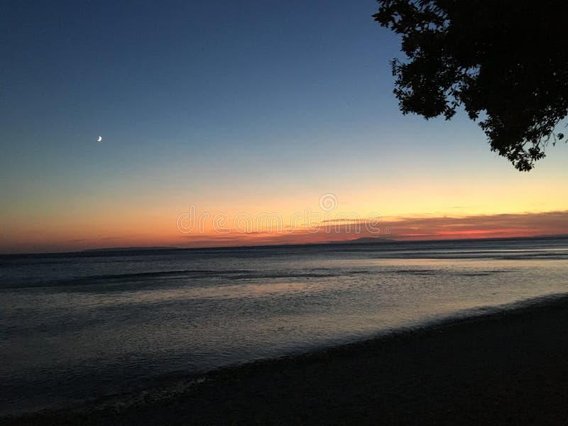 Blue sunset stock image. Image of background, color, open - 82655001