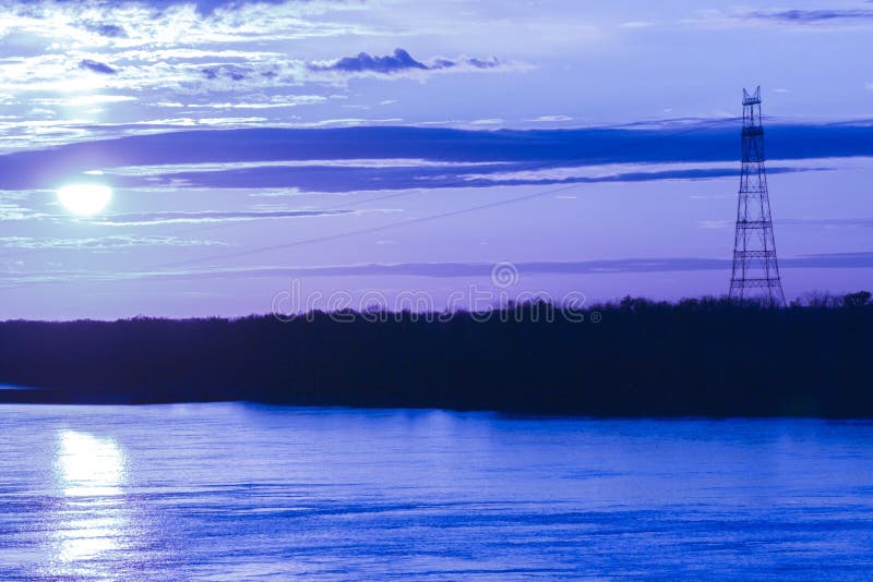 Blue Sunset stock image. Image of abstract, dusk, ecology - 207875965