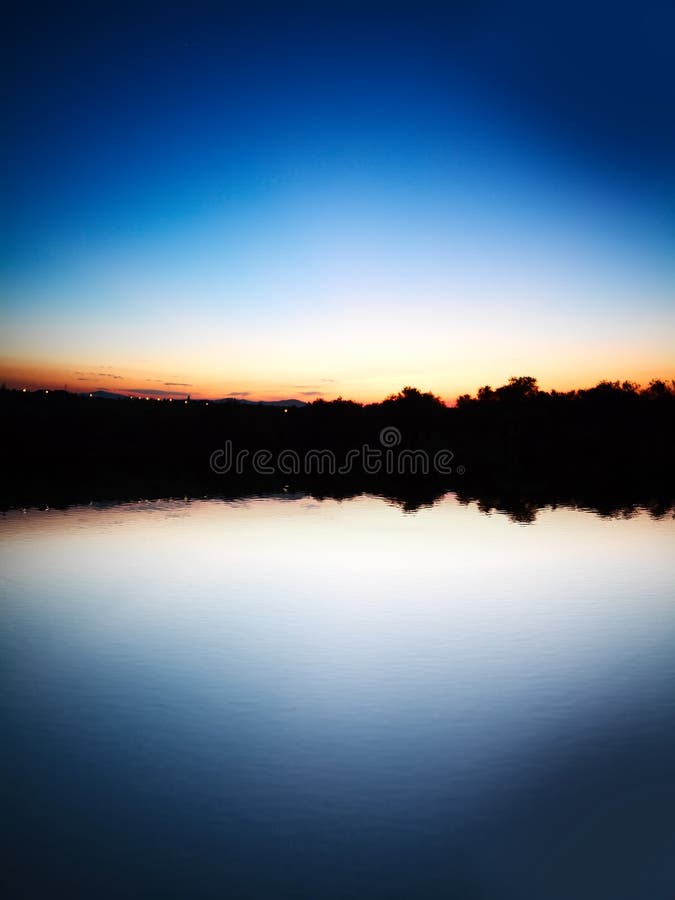 Blue sunset stock image. Image of pine, clean, mediterranean - 43025509