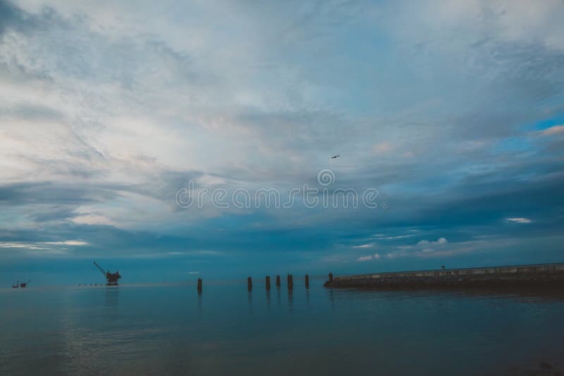 Blue sunset stock photo. Image of clouds, sunset, blue - 120163822