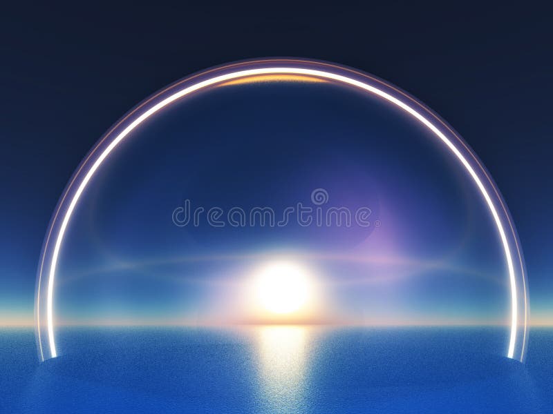 Blue sunset stock illustration. Illustration of ocean - 68423475