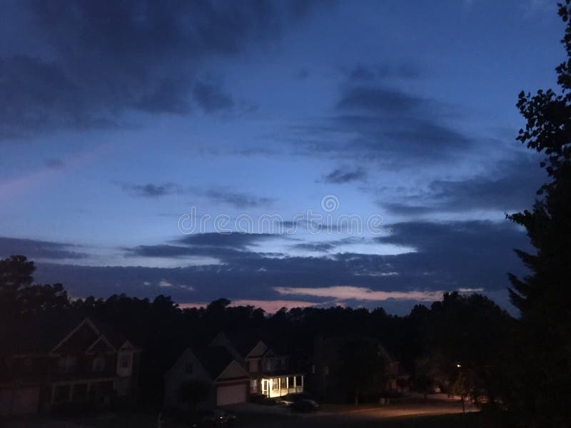 Blue sunset stock image. Image of night, sunset, pretty - 105784077