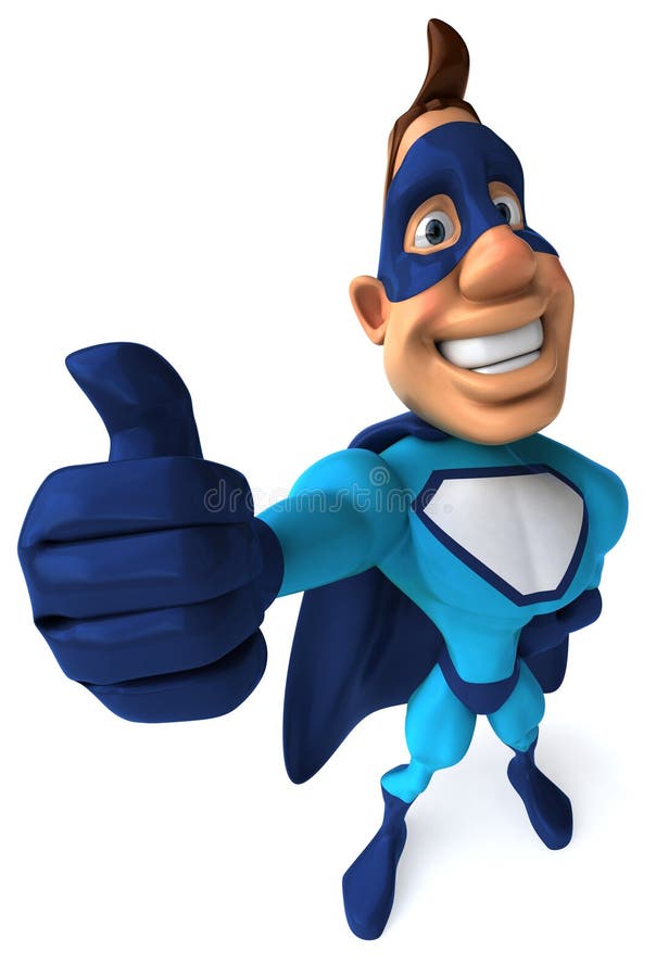Blue Superhero stock illustration. Illustration of power - 29243069