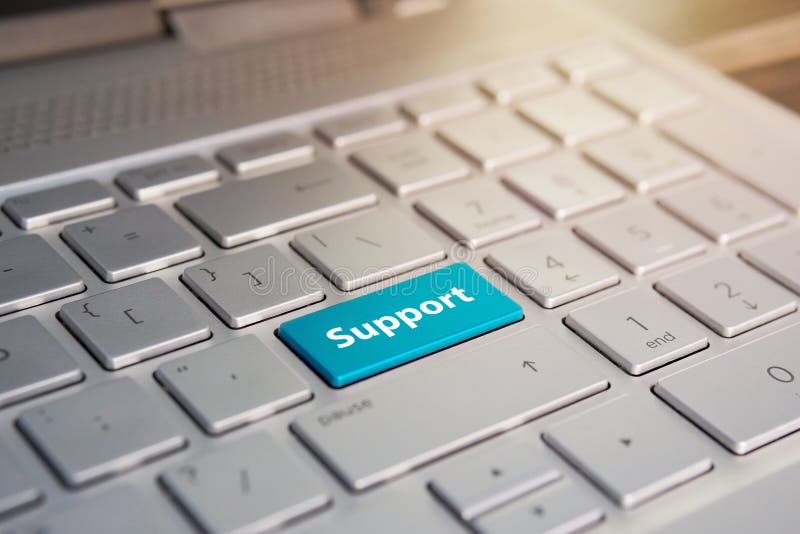 Support on keyboard stock image. Image of design, helpdesk - 18514631