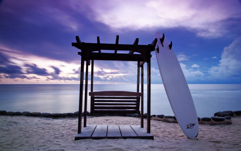 Blue Surf stock image. Image of surfing, morning, bench - 31490459