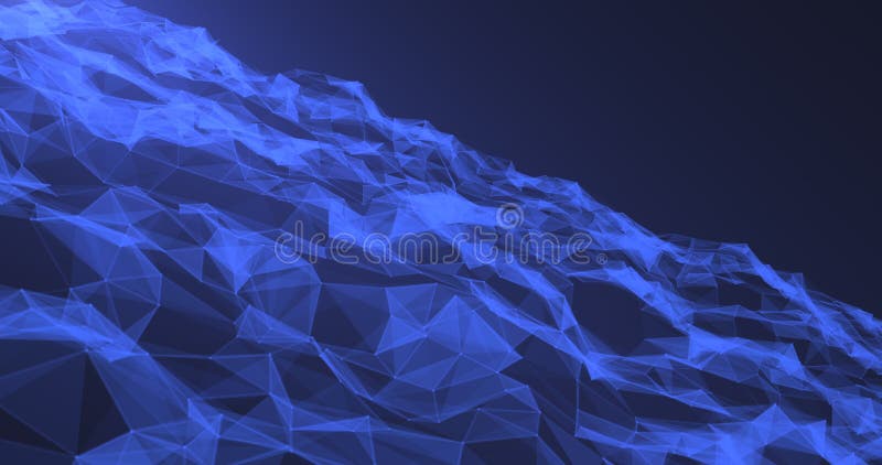 A Blue Surface Formed by Triangular Faces Connected To Each Other at ...