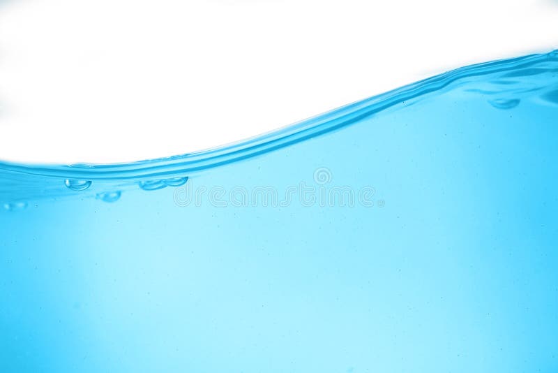 Water Waves Cause Bubbles and Splatter in Clear Blue Water. Stock Image ...