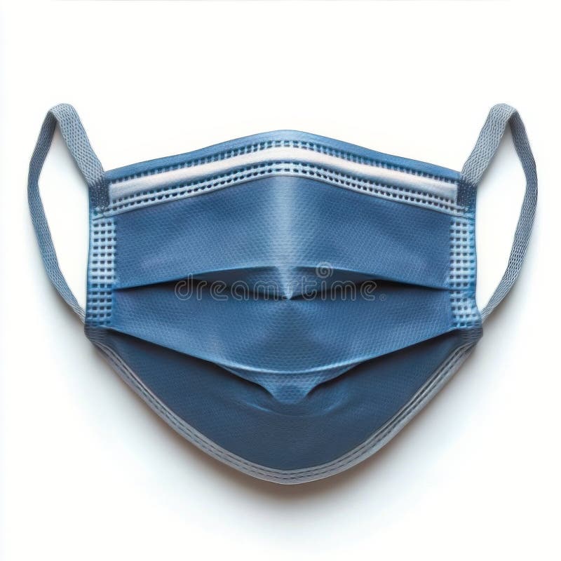 Surgical Mask Laying Flat on a White Background Showcasing Its ...