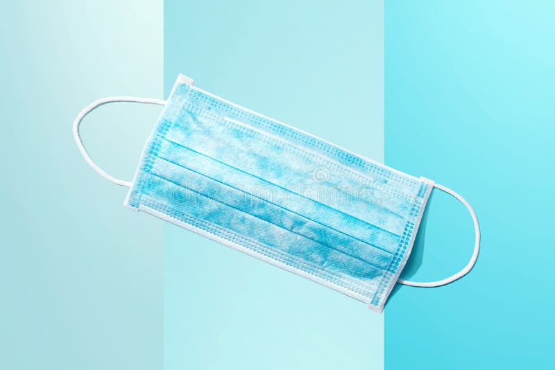 Blue surgical mask stock photo. Image of facial, safety - 206418764